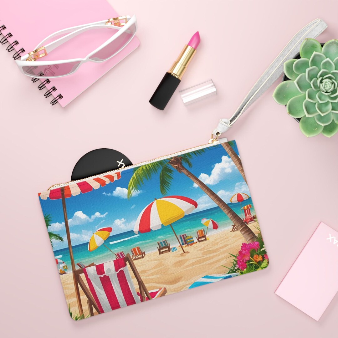 Summertime Fun Clutch Bag - Tropical Beach Vacation Women's Purse ...