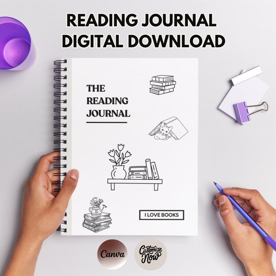 Reading Journal & Book Log: Reading Challenges, Trackers (PDF Bundle ...