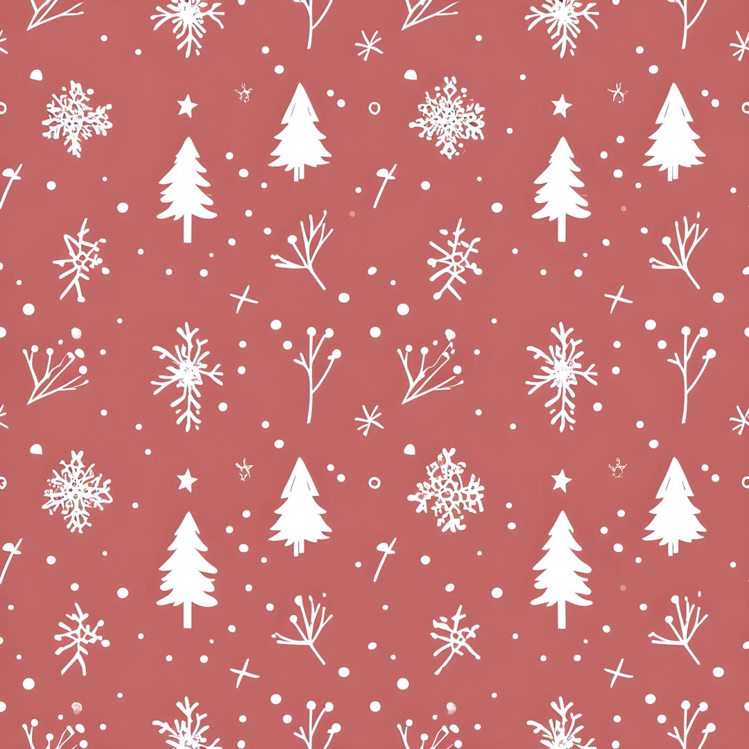 Classic Red Festive Christmas Wrapping Paper, Elegant Holiday Gift Wrap ...