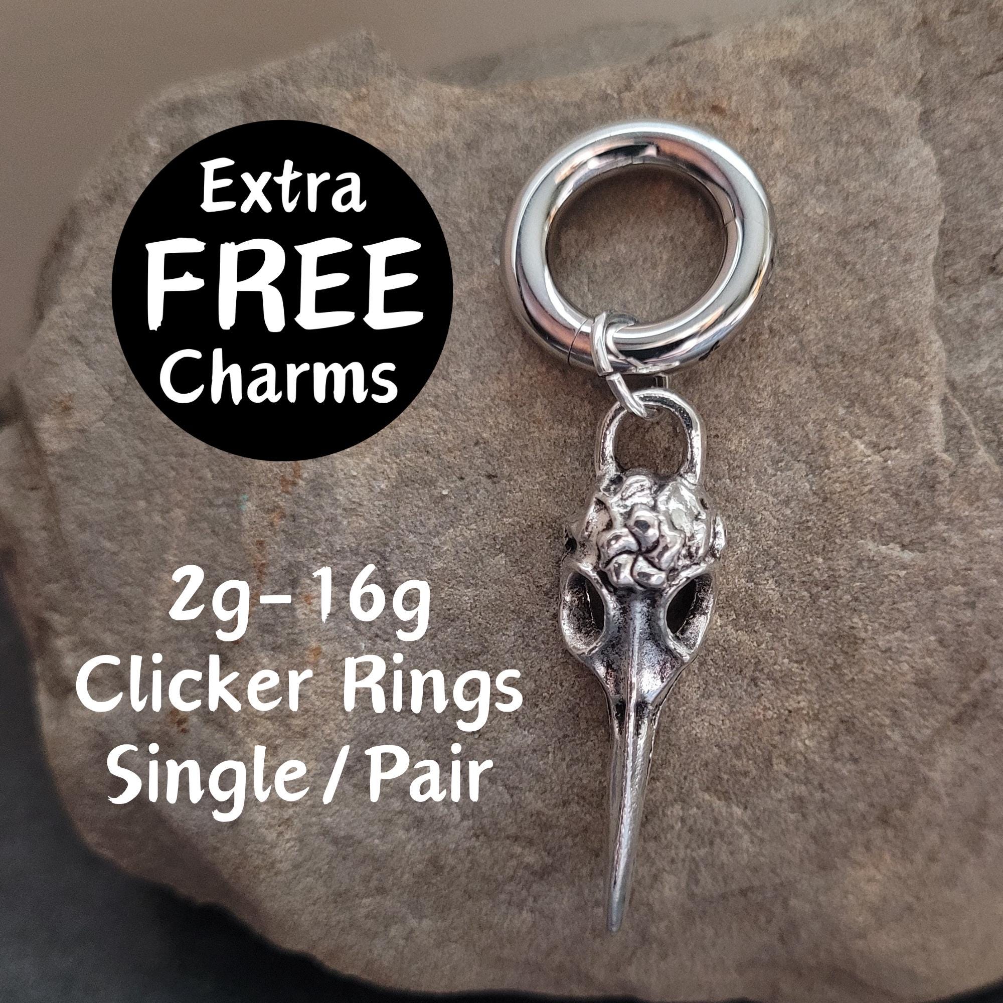Crow skull gauges Etsy