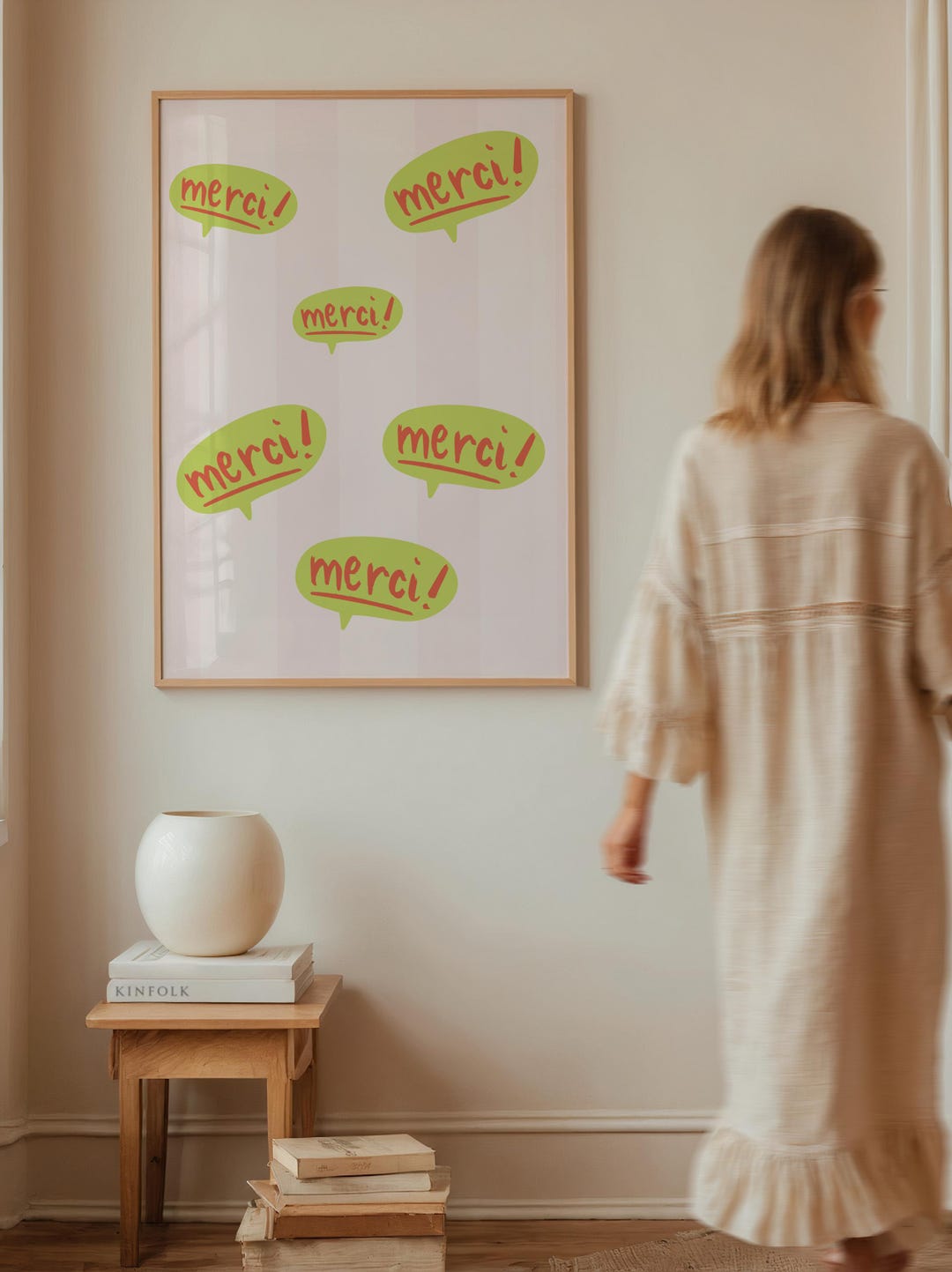 Merci French Thank You Print: Speech Bubble Kids Room Art (digital ...