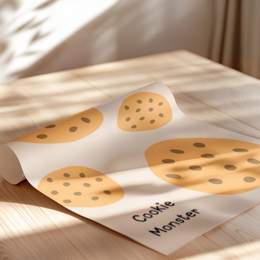 Minimalist Cookie Art Poster - Cute Modern Kitchen Wall Decor | Cookie ...