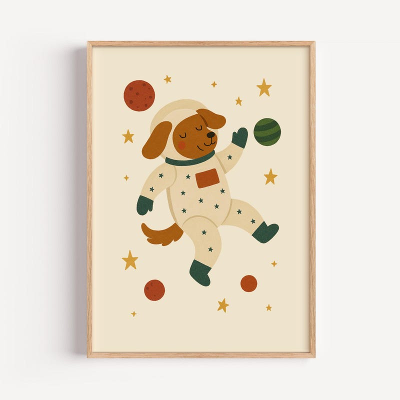 Space Dog Art - Etsy