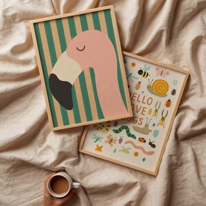 Hello Love Bugs Digital Wall Art – Cute Insect Printable for Nursery ...