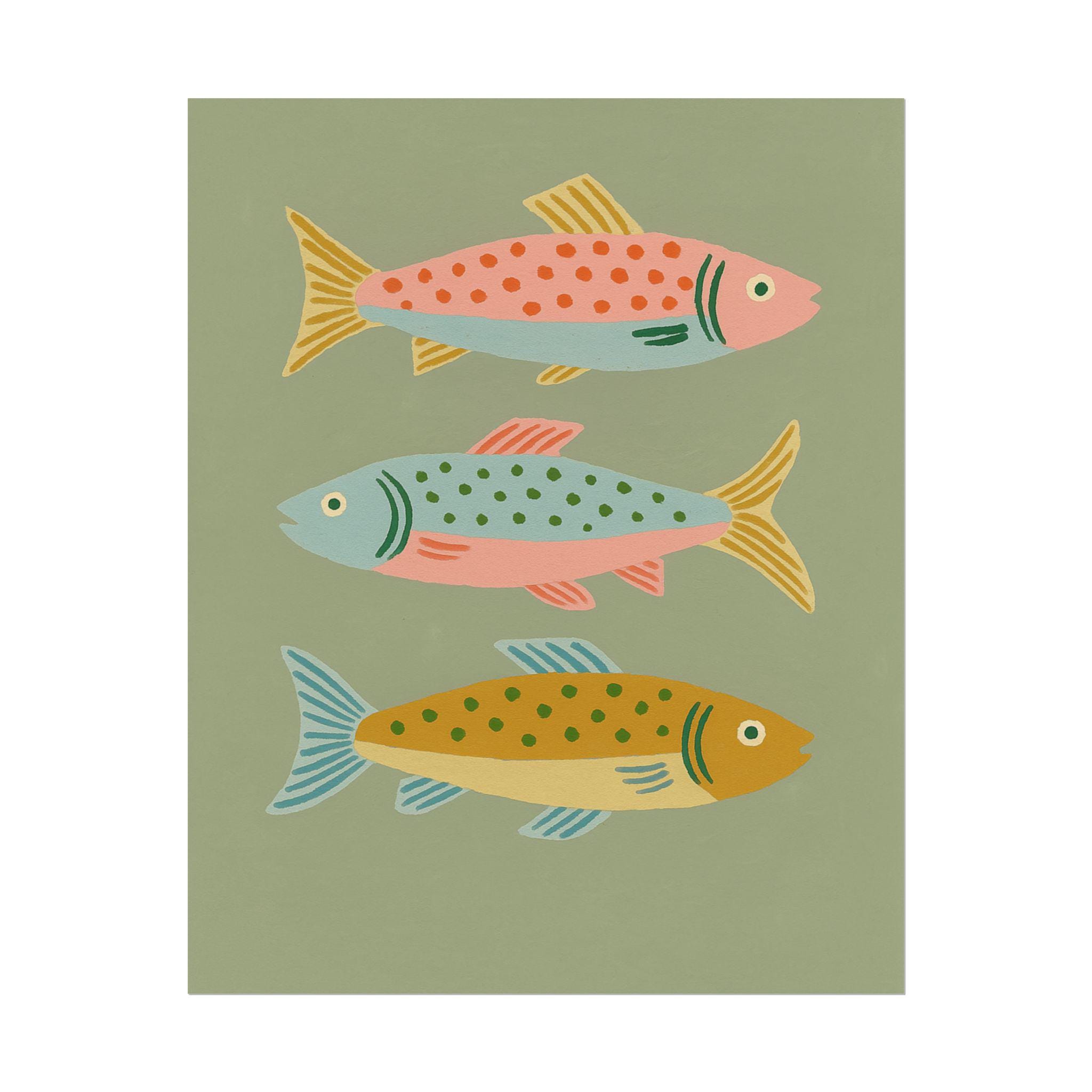 Colorful Fish Rolled Poster – Whimsical Underwater Theme Wall Art for ...