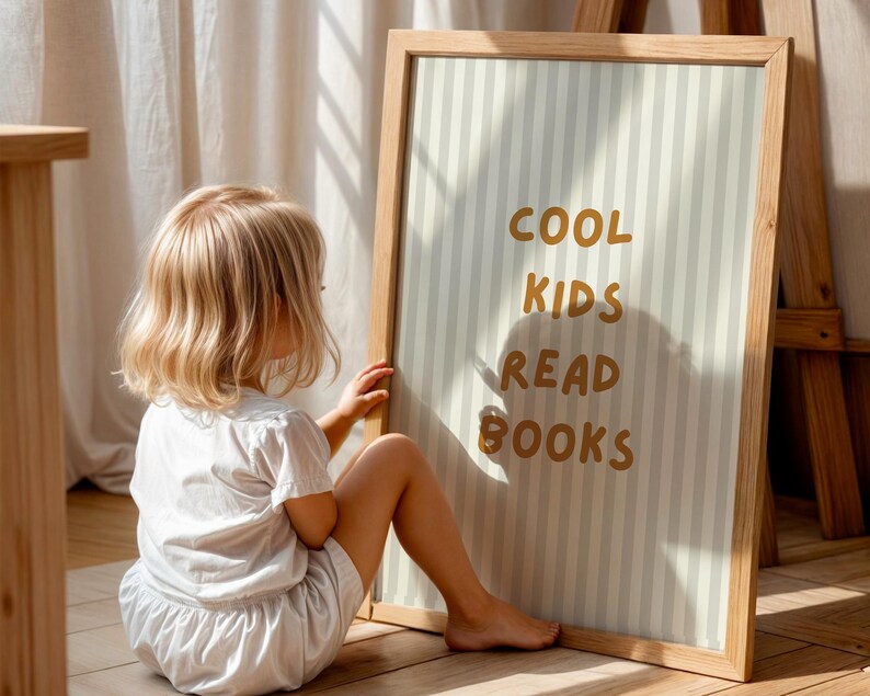 Cool Kids Read Books Digital Wall Art – Typography Printable Quote for ...