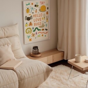 Hello Love Bugs Digital Wall Art – Cute Insect Printable for Nursery ...