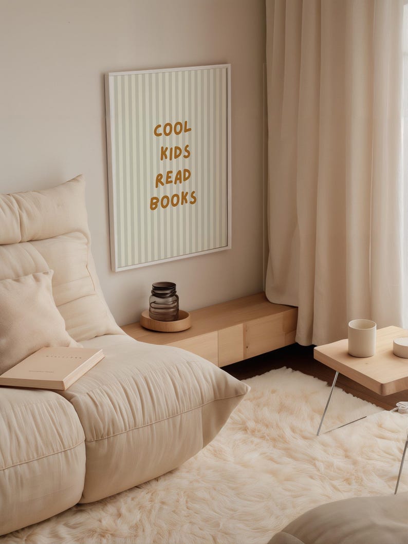 Cool Kids Read Books Digital Wall Art – Typography Printable Quote for ...