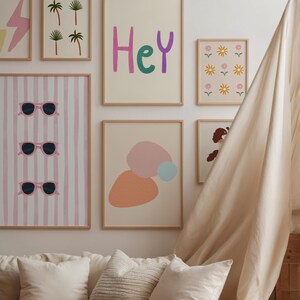 Abstract Pastel Shapes Poster - Minimalist Boho Aesthetic Wall Art for ...