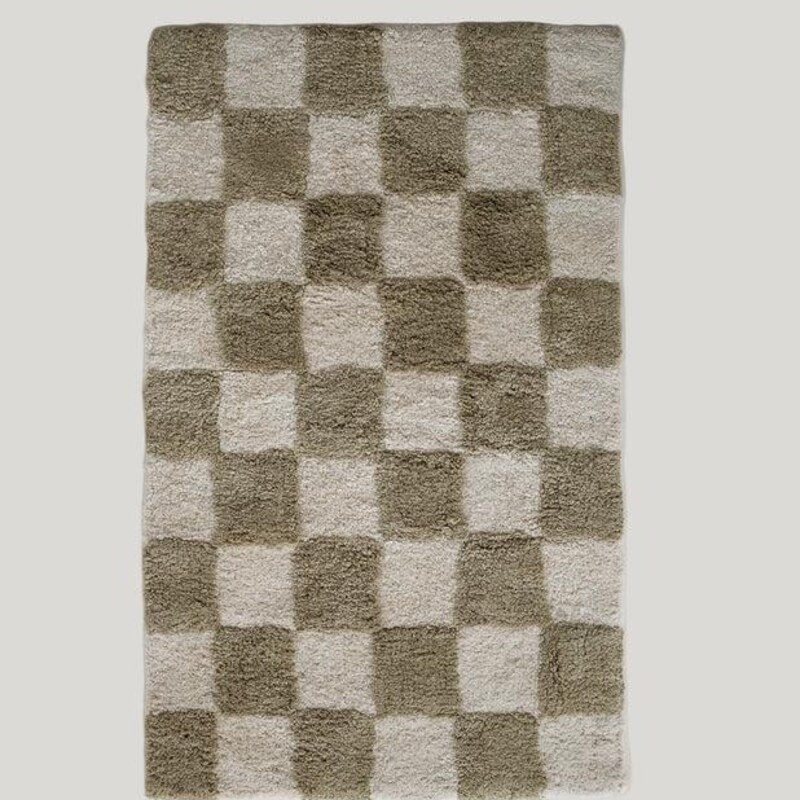 Checked Bathroom Mat - Etsy UK