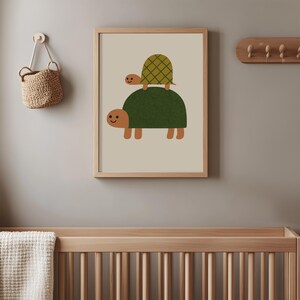 Cute Turtle Rolled Poster - Smiling Turtle Nursery Decor | Animal Wall ...