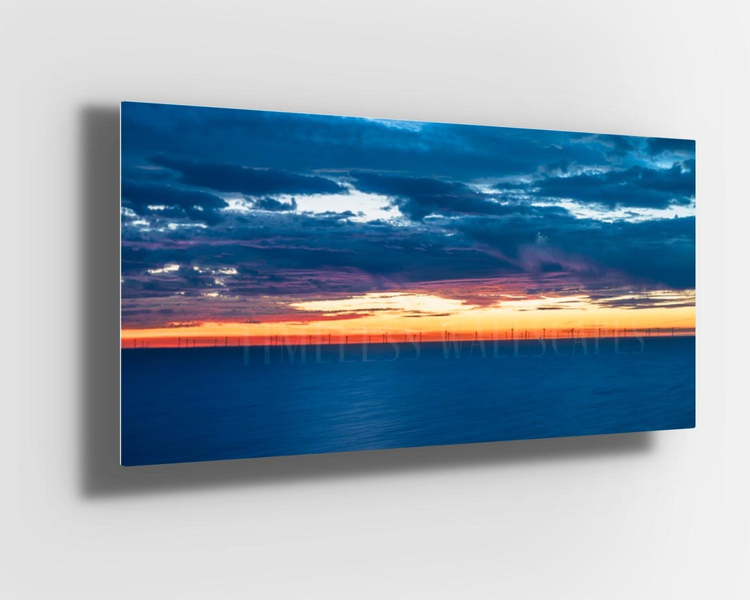 Oslo Fjord Sunset – Ocean Triptych or Single Aluminum Metal Wall ...