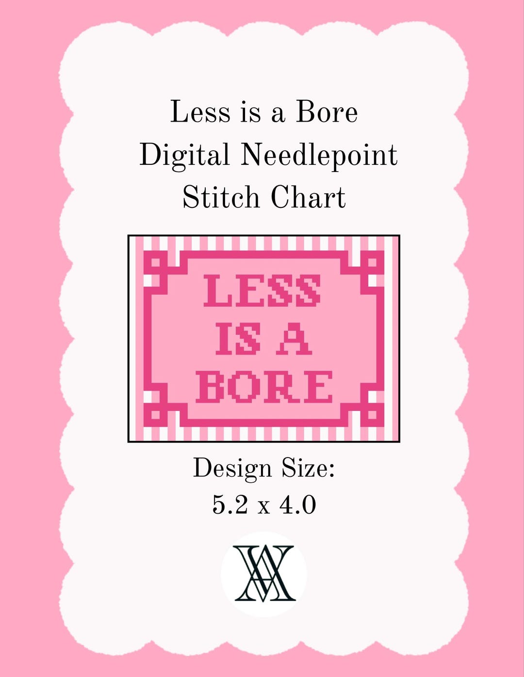 Less is a Bore Digital Needlepoint Stitch Chart | 13 Mesh - Etsy