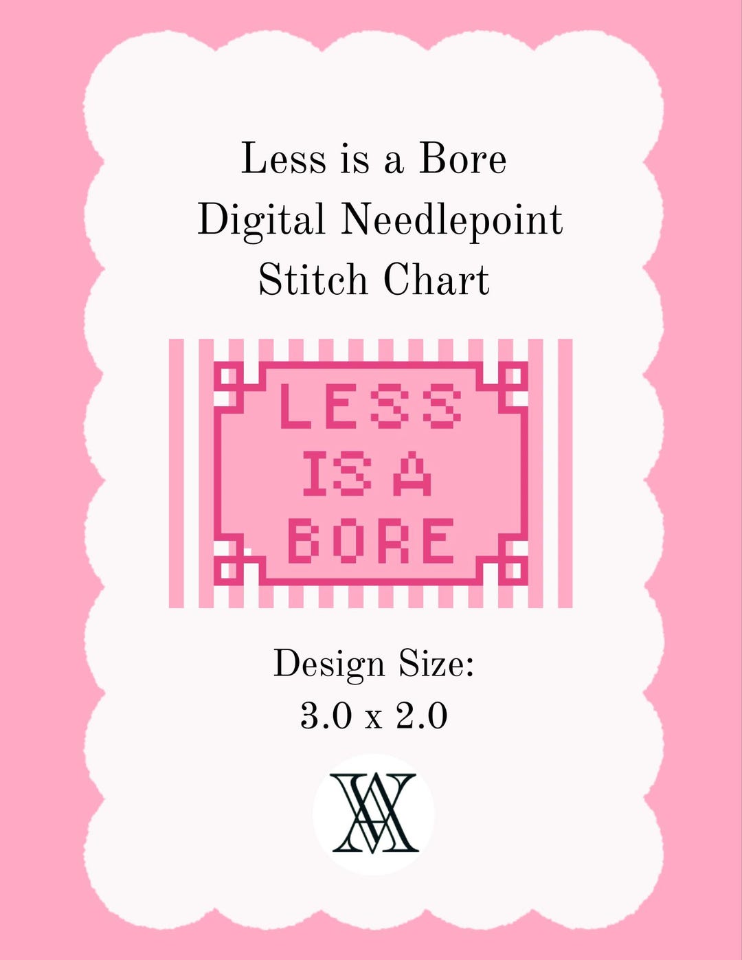 Less is a Bore | Digital Needlepoint Stitch Chart | 18 Mesh - Etsy