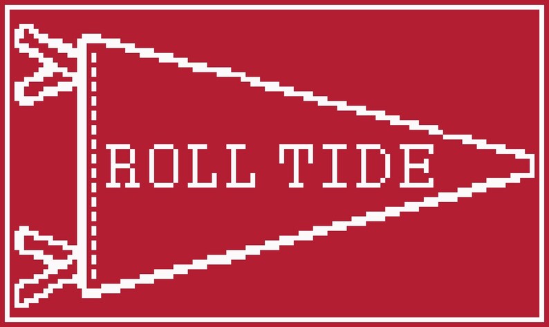 Alabama Roll Tide | Digital Needlepoint Stitch Chart | 13 Mesh - Etsy