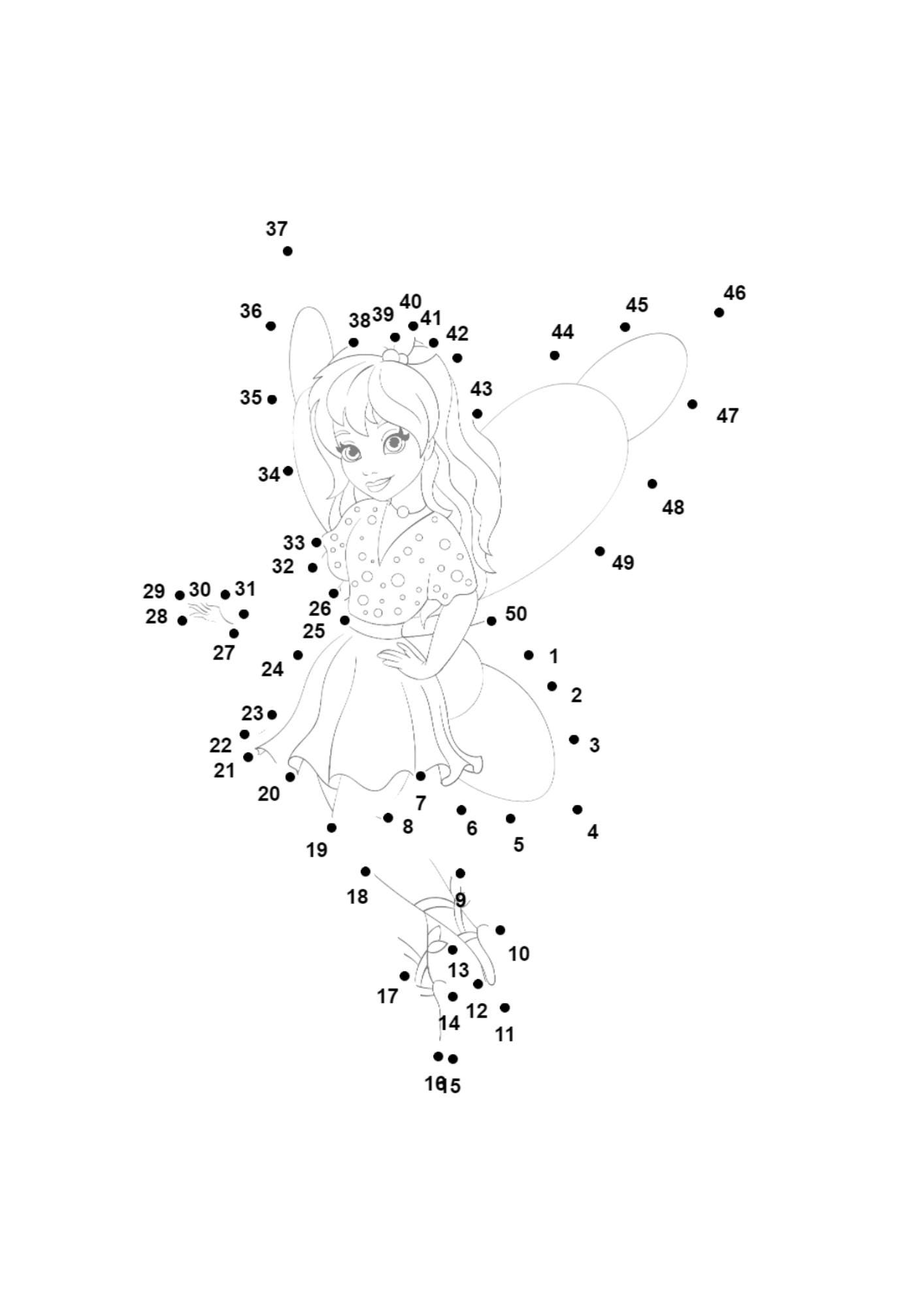Dot to Dot Connect the Dots Printable Pages, Dot to Dot Fairies ...