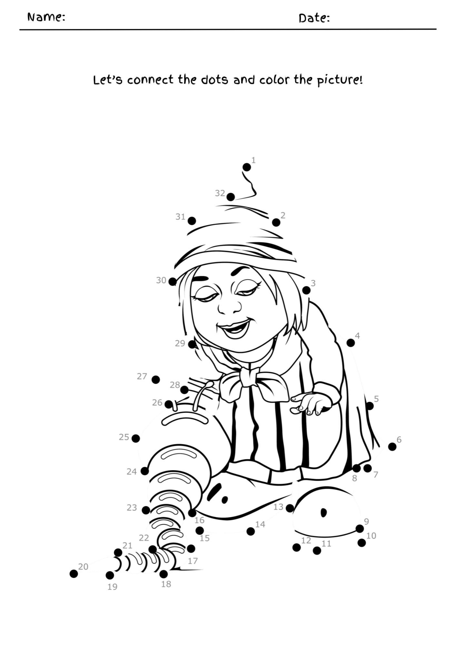 Connect the Dots Printable Pages, Dot to Dot Preschool Activity ...