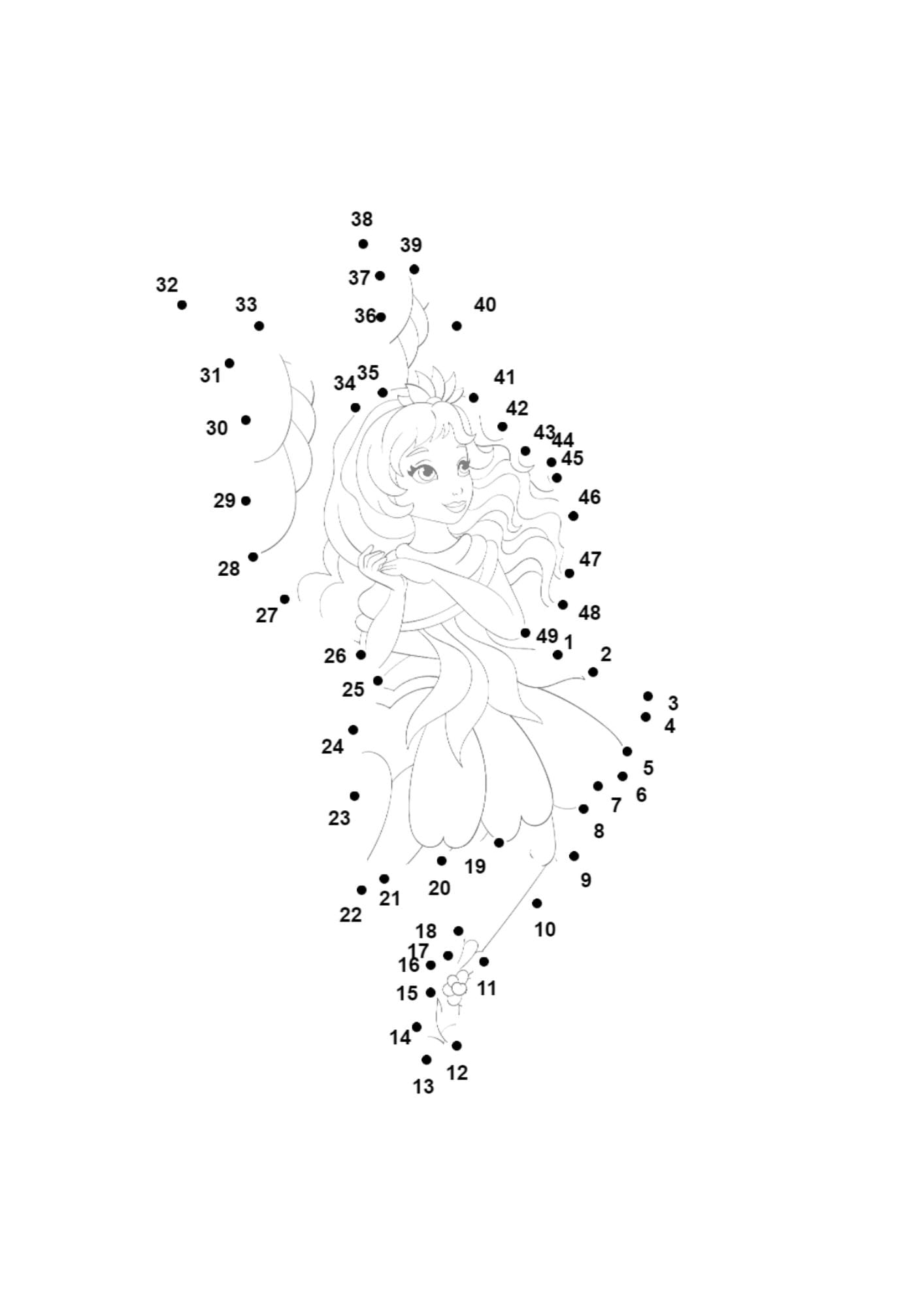 Dot to Dot Connect the Dots Printable Pages, Dot to Dot Fairies ...