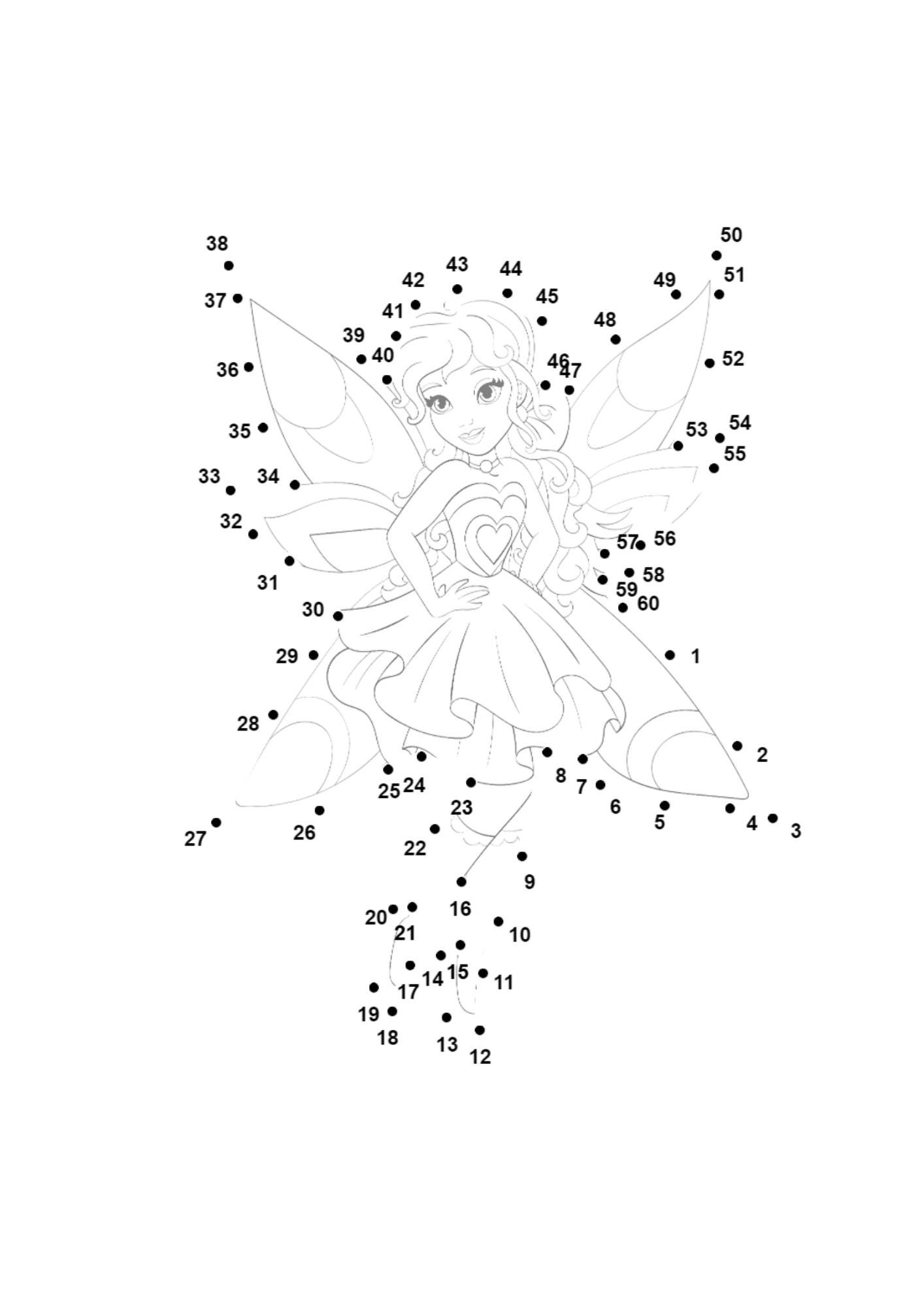 Dot to Dot Connect the Dots Printable Pages, Dot to Dot Fairies ...