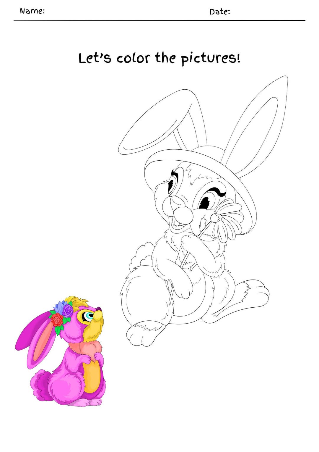 Easter Bunny Coloring Pages, 30 Printable Pages With Bunnies, Coloring ...