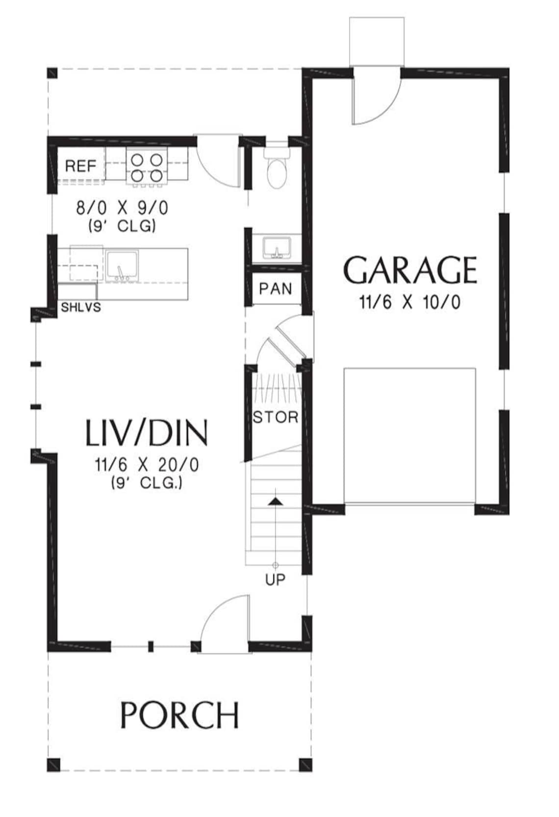Rustic Cottage House Plan 1239 | 944 Sq. Ft. | 2 Bed, 1.5 Bath ...