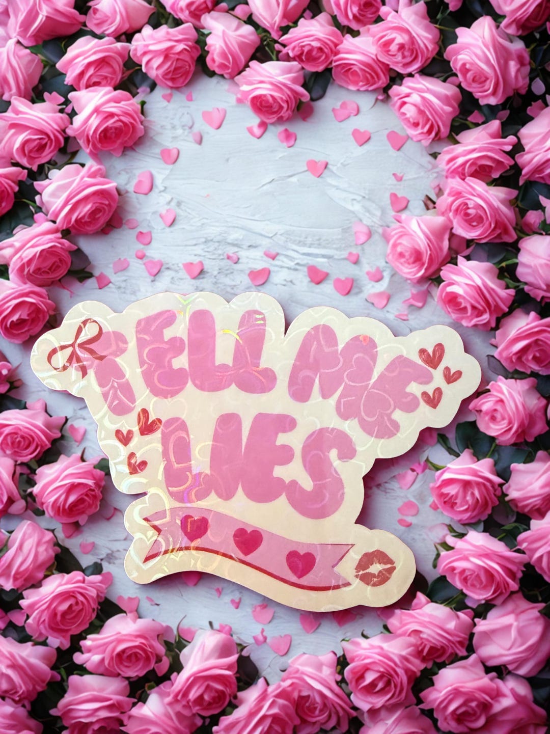 Tell Me Lies Sticker | Pink Romance, Laptop Decal - Etsy