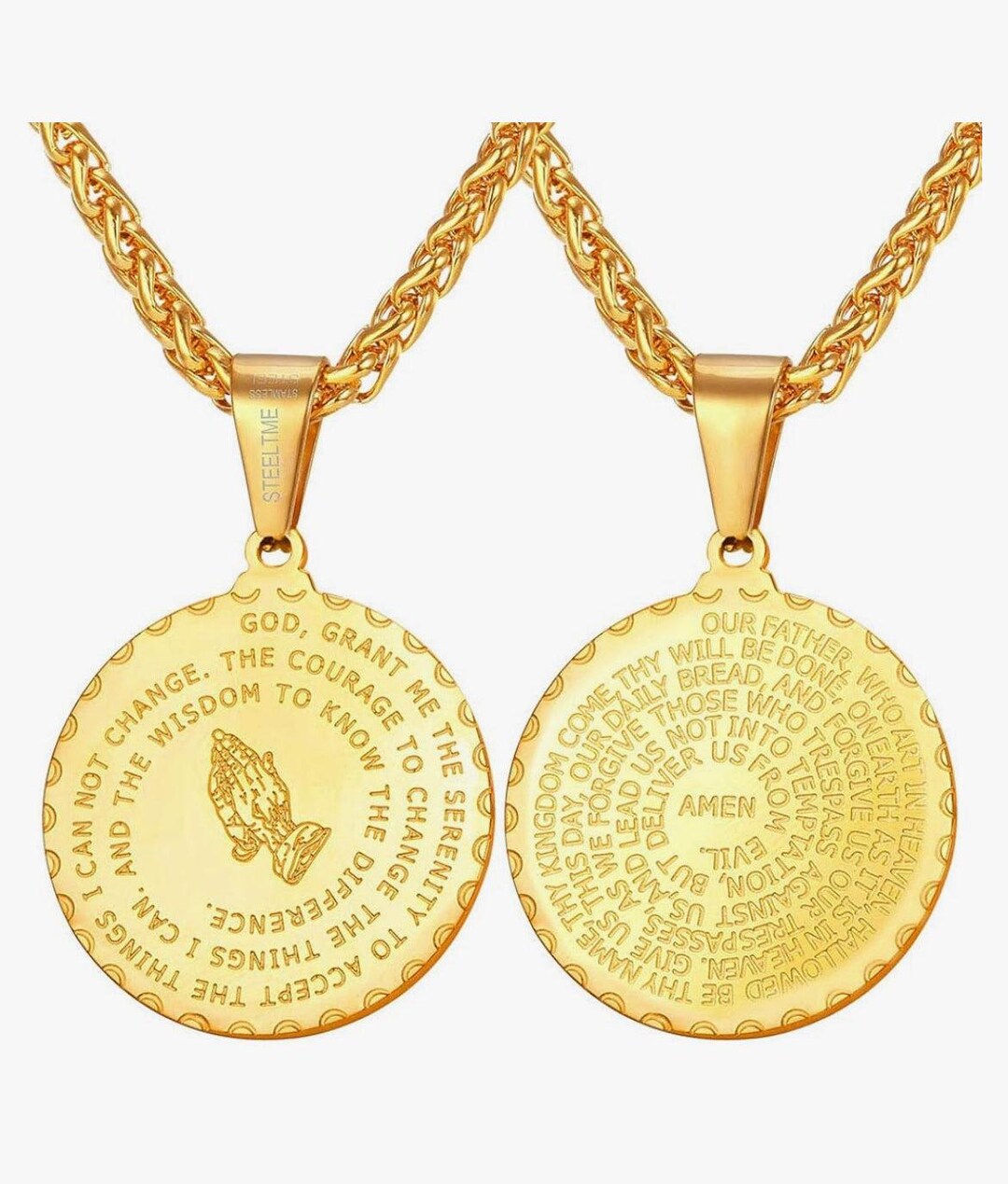 18k Plated Gold Lords Prayer Pendant (UNISEX) - Etsy