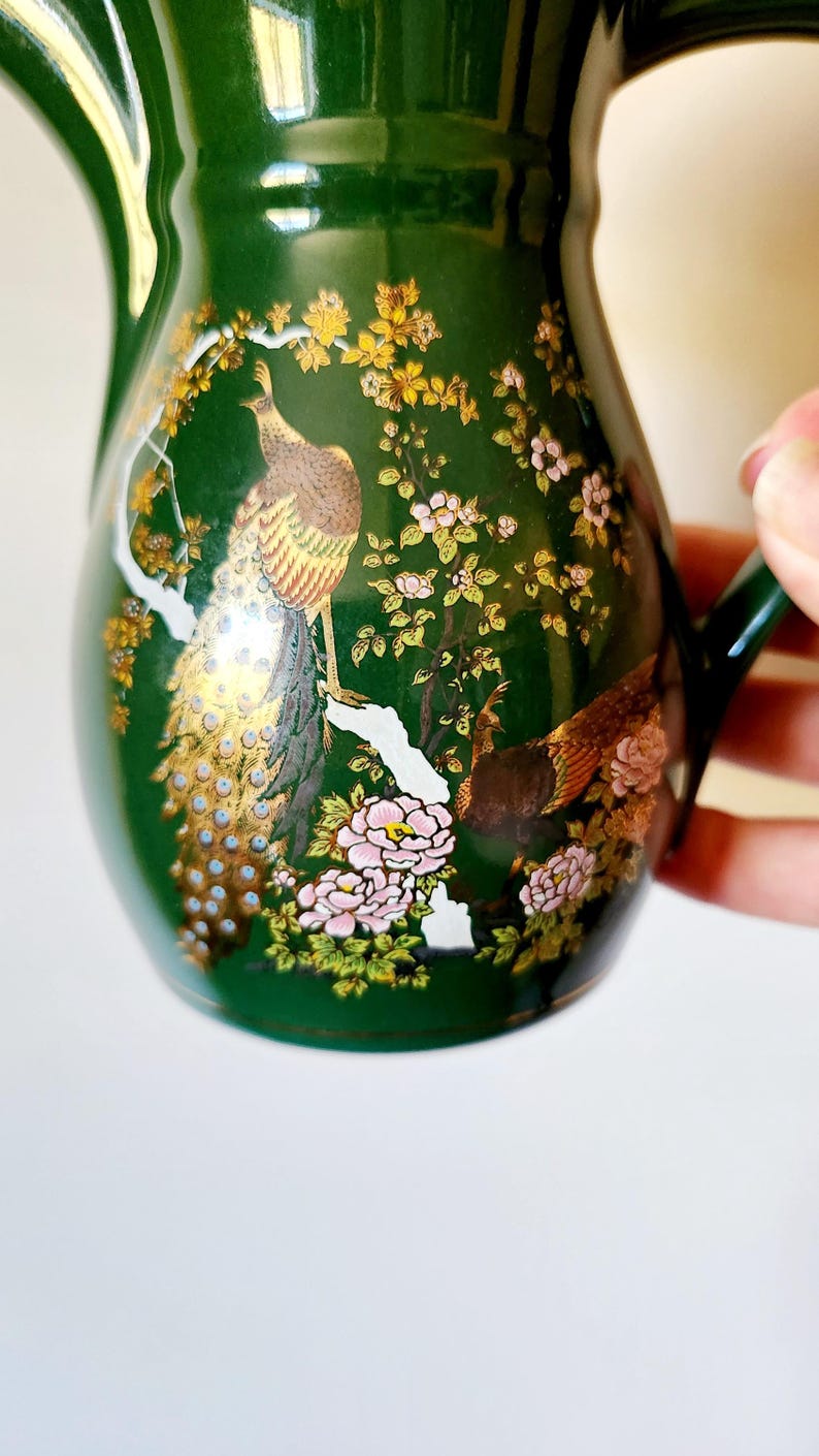 Vintage Ceramic Japanese Peacock Teapot/coffee - Etsy