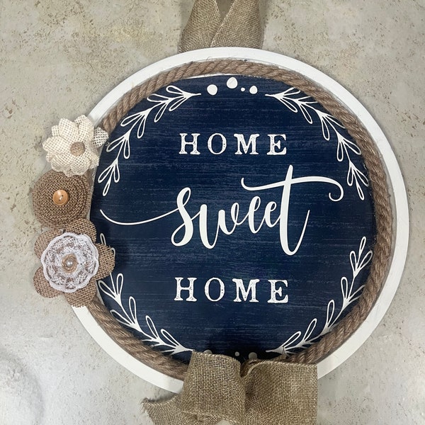 Round Home Sign - Etsy