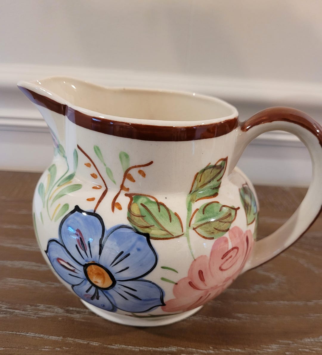 Vintage Handpainted Blue Ridge China Pitcher by Southern Potteries, Inc ...