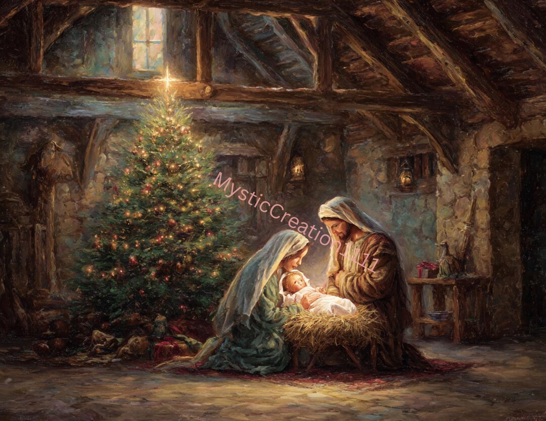 Decoupage Paper Nativity Scene Bundle #743, Letter Size Rice Paper or ...