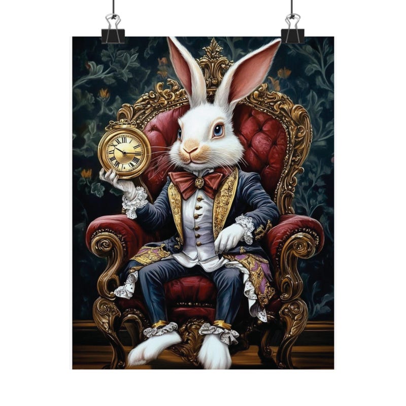 White Rabbit Clock - Etsy UK