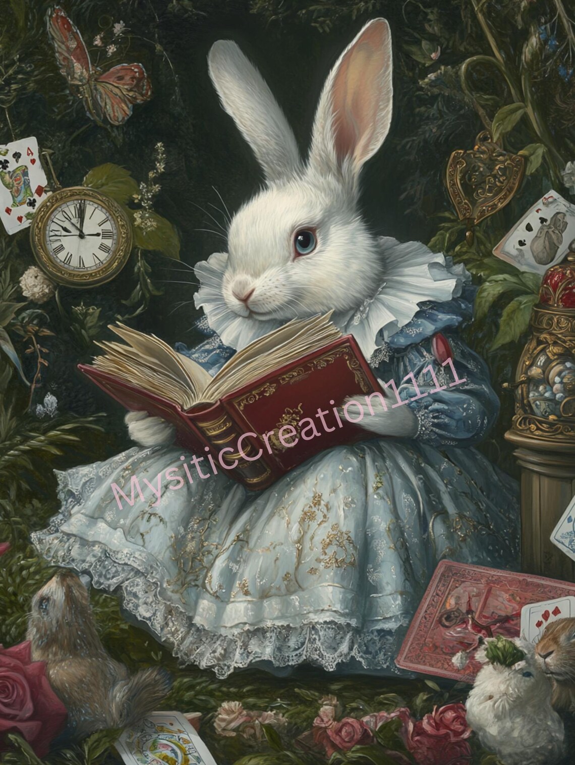 Decoupage Rice Alice in Wonderland Rabbit Pattern #31, Letter Size Rice ...