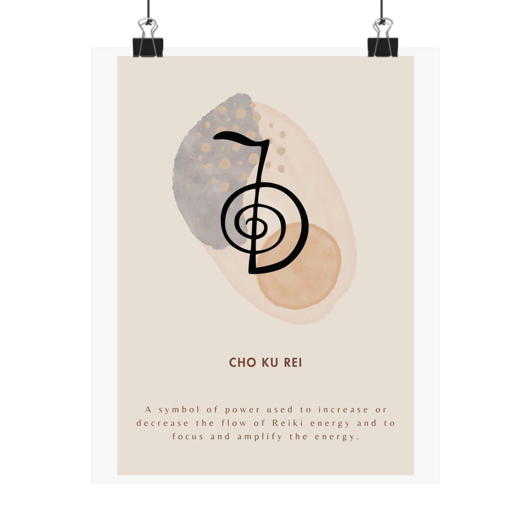 Cho Ku Rei Reiki Symbol Wall Art, Reiki Power Symbol Poster, Spiritual ...