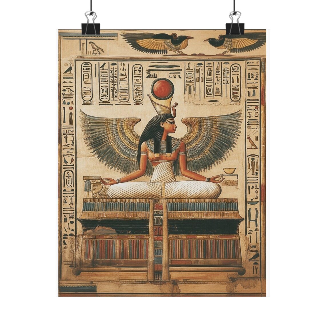 Ancient Egyptian Papyrus Wall Art Poster, Vintage Spring Décor, Nature ...