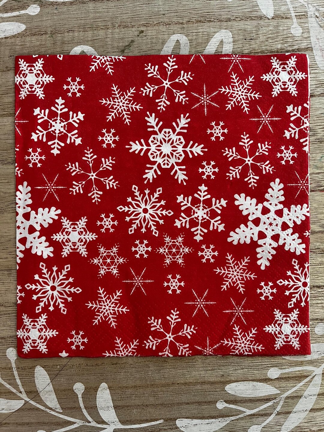 Christmas Snowflakes Pattern Paper Napkin for Decoupage, Coaster ...