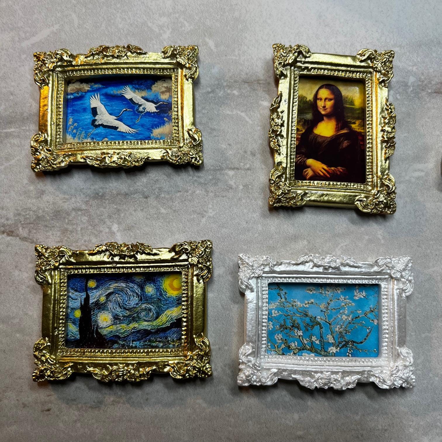 Classic Art Miniature Painting for Dollhouse or Fridge Magnet – 1:12 ...