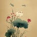 Decoupage Paper Chinoiserie Oriental Chinese Flower Ink Painting Art ...