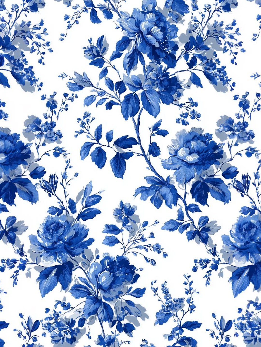 Decoupage Rice Paper Chinoiserie Flowers Pattern Wall Art #310, Letter ...