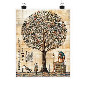 Ancient Egyptian Papyrus Wall Art Poster #2, Vintage Spring Décor ...