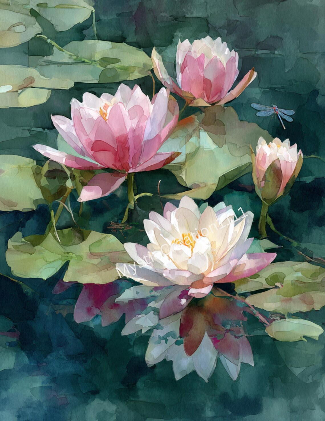 Decoupage Paper Lotus Flower Art Print Bundle #859, Letter Size Rice ...