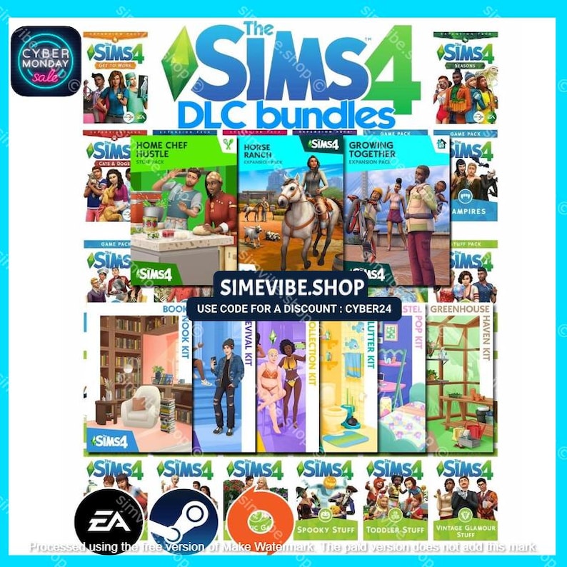 The Sims 4 Complete 84 DLC Bundle 2024 Expansions, Kits, and Stuff ...