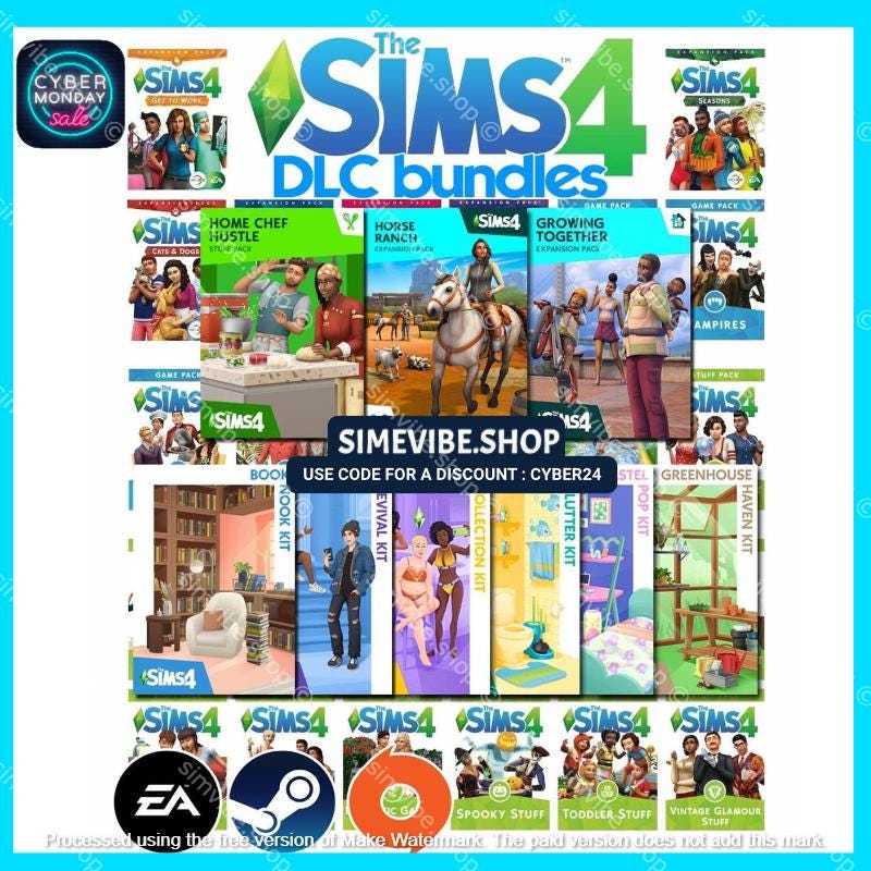 The Sims 4 Complete 84 DLC Bundle 2024 Expansions, Kits, and Stuff ...