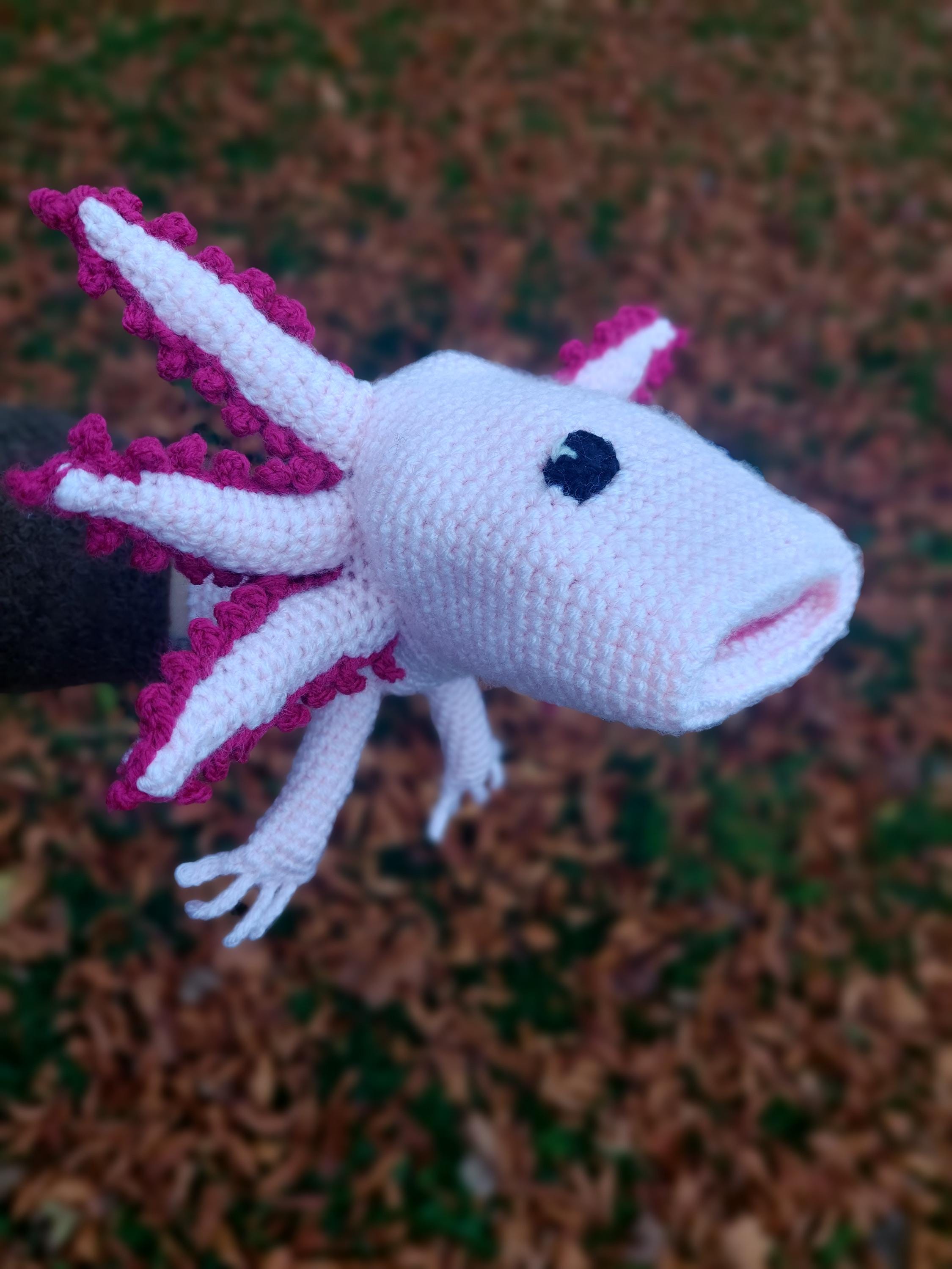 Axolotl Hand Puppet and Worm Crochet Pattern PDF - Realistic Talking ...