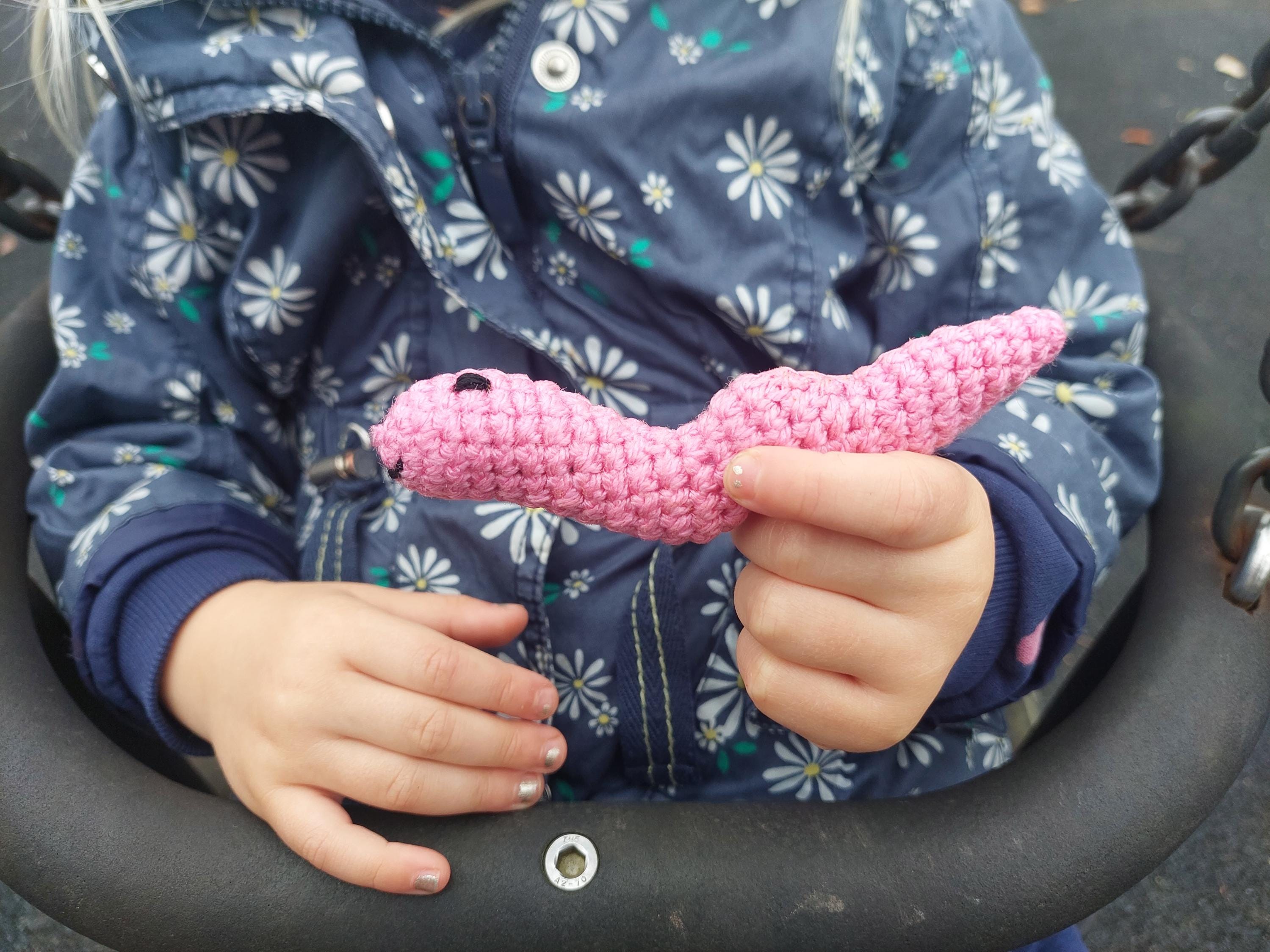 Axolotl Hand Puppet and Worm Crochet Pattern PDF - Realistic Talking ...