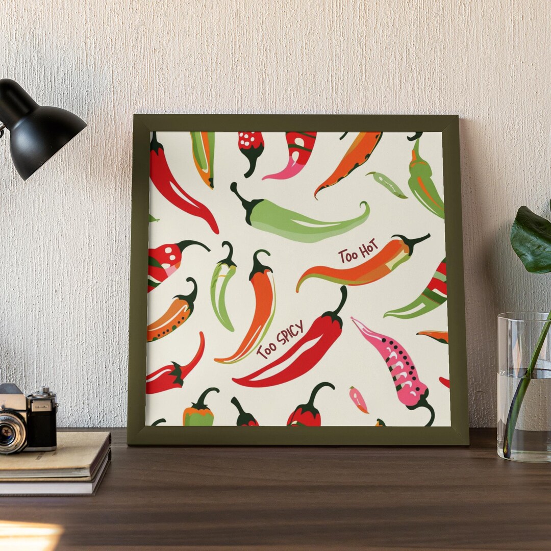 Pepper Art Print, Food Poster, Housewarming Gift, Illustrated Recipe ...