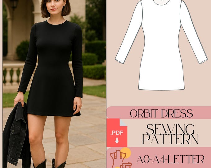 Vail Dress PDF Sewing Pattern, US Sizes 0 - 32, A-line Dress Pattern ...