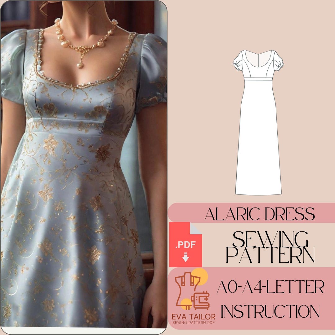 Regency Ballgown Sewing Pattern, Prom Dress, Medieval, Fairy ...