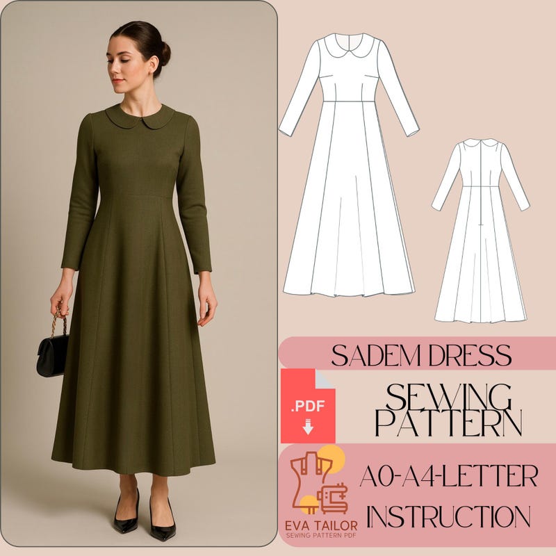 Modest Dress Pattern - Etsy