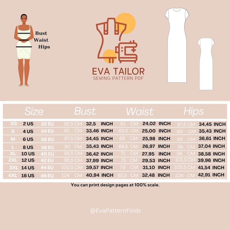 Long Basic Bodycon Dress Sewing Pattern Strech Summer Dress Casual ...